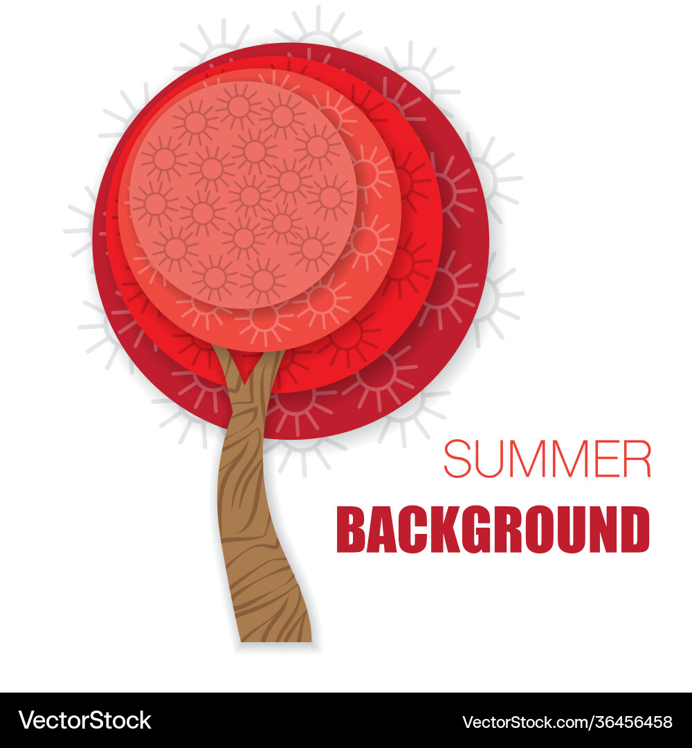 Summer tree background Royalty Free Vector Image