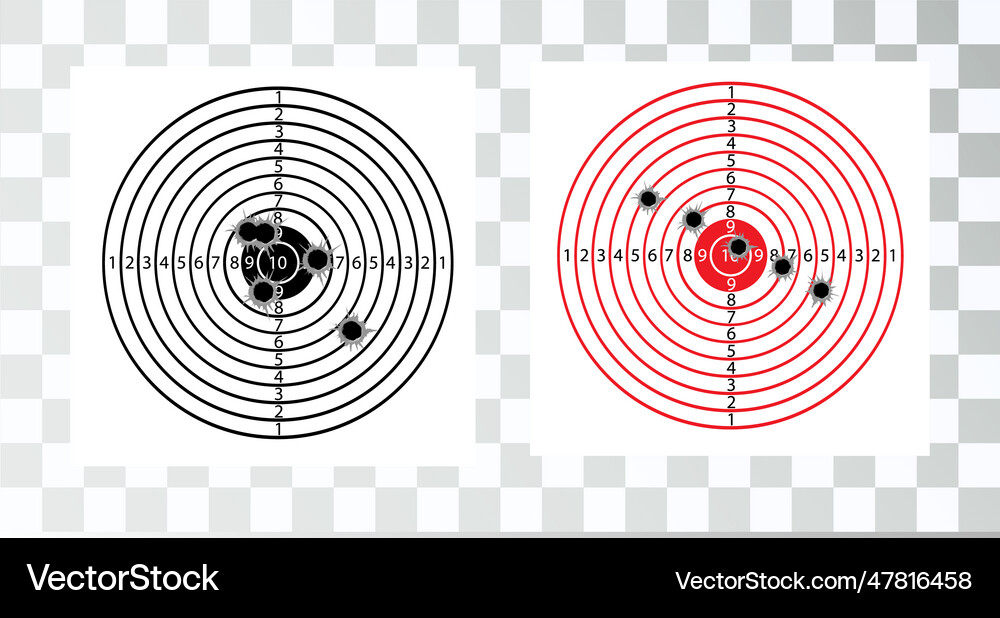 Target with numbers for shooting at a shooting Vector Image