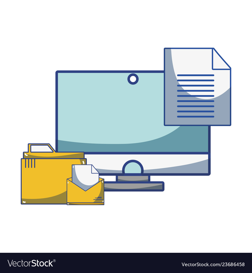 Technology computing cartoon Royalty Free Vector Image