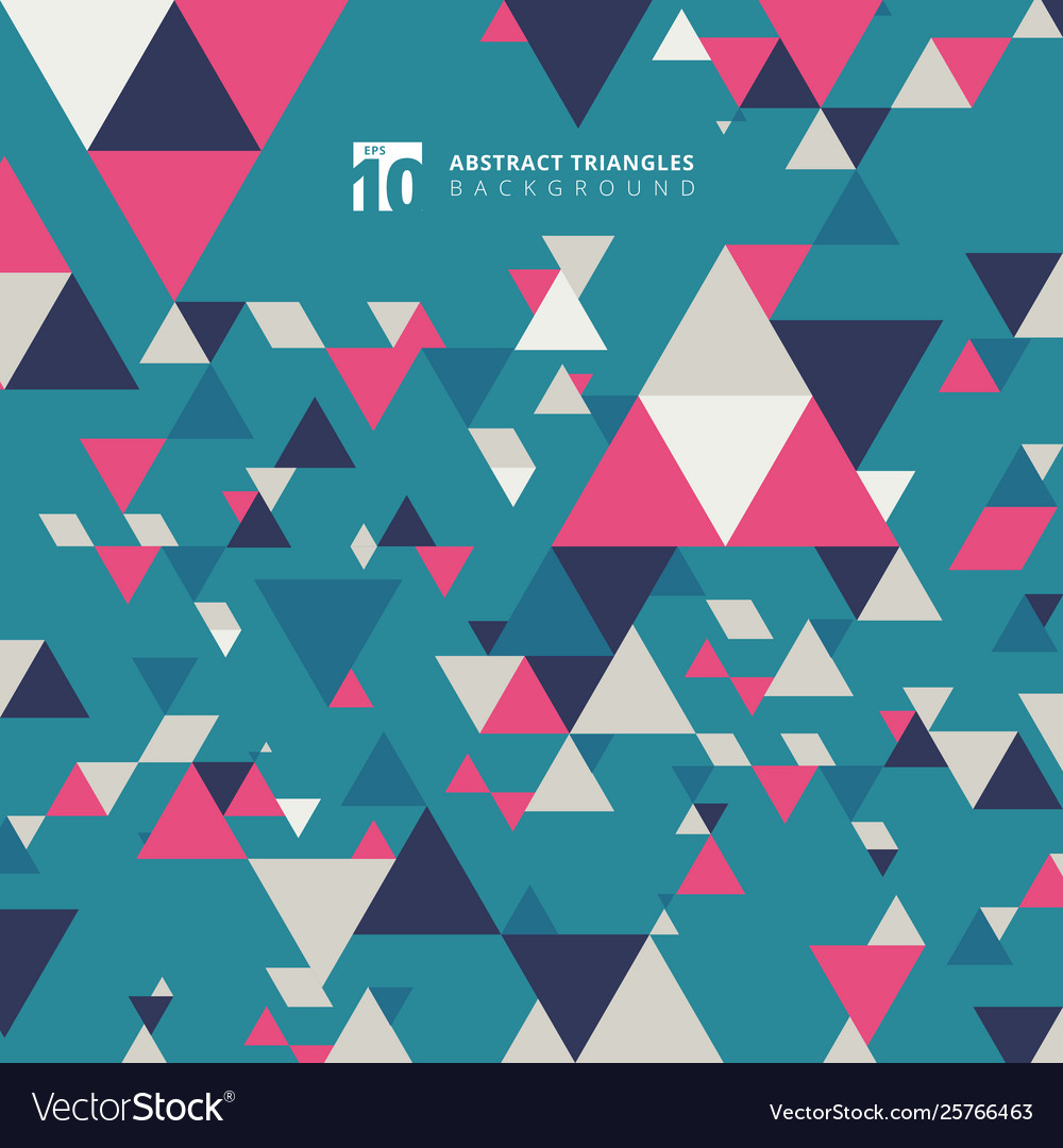 Abstract modern colorful triangles pattern Vector Image