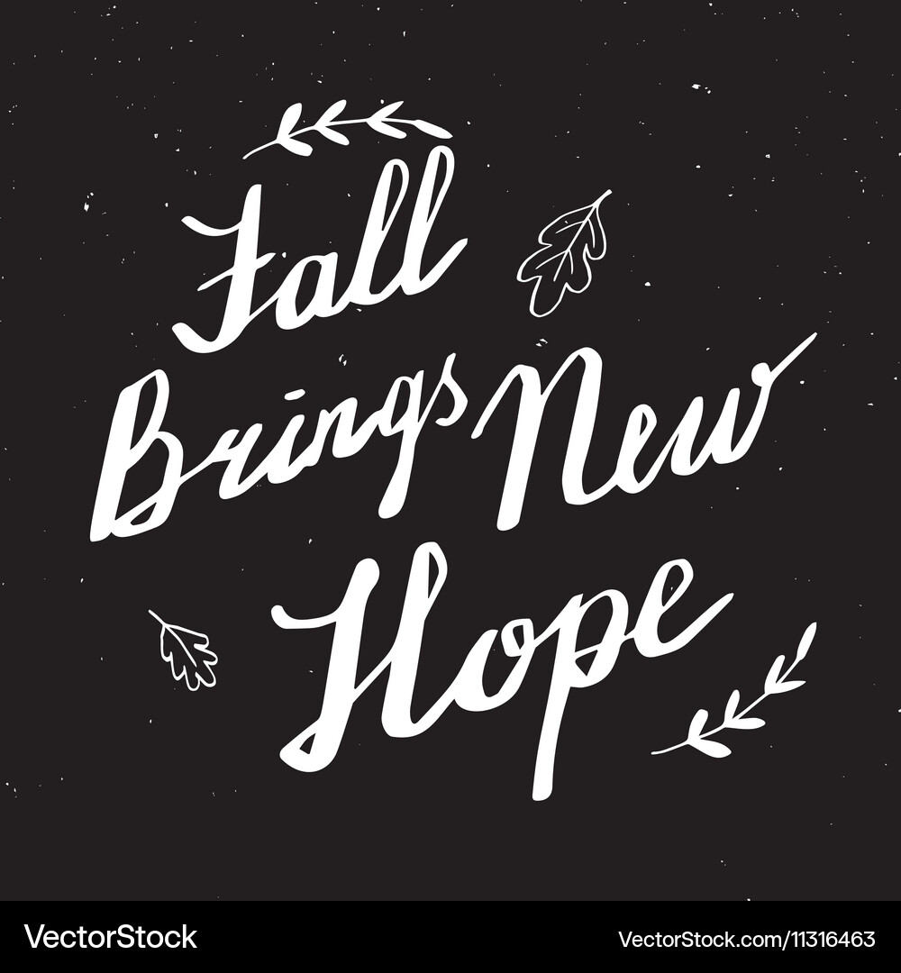 Autumn hand lettering and calligraphy design Vector Image