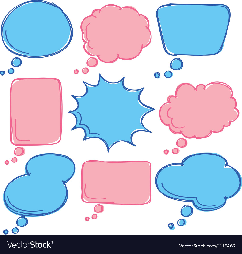 Cute bubble speech Royalty Free Vector Image - VectorStock