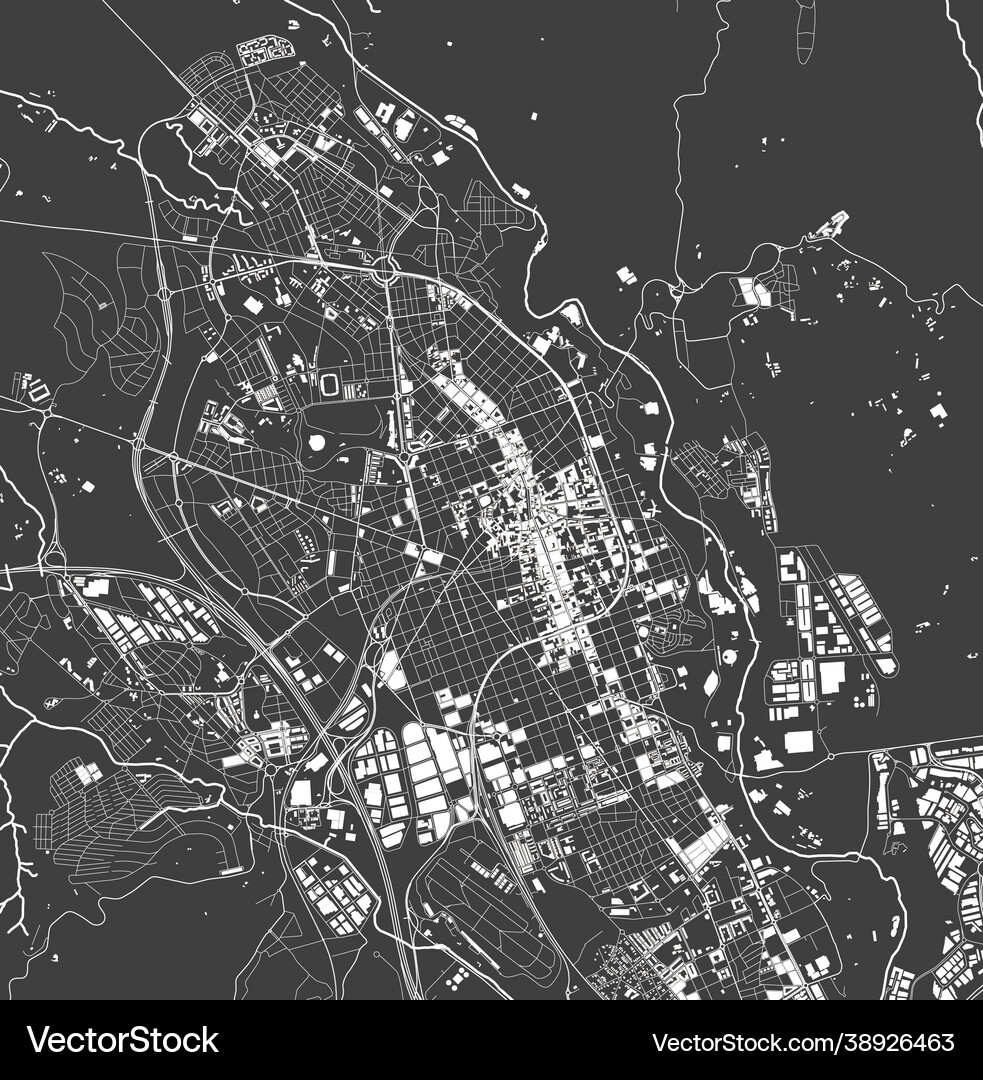 Map city sabadell spain Royalty Free Vector Image