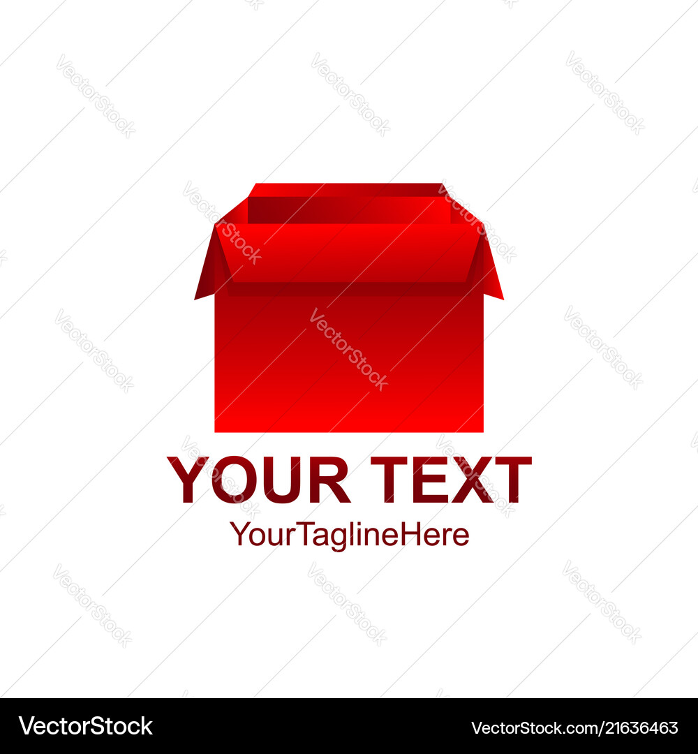 Modern logo of a stylized 3d cube isometric Vector Image