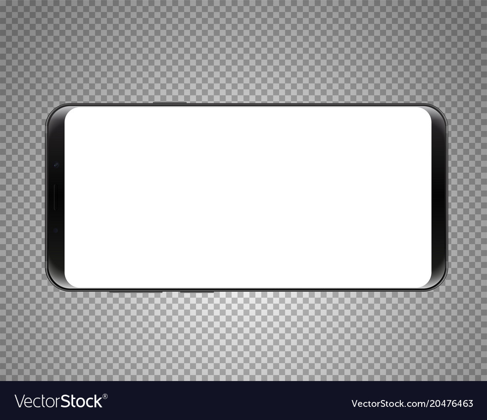 Modern smartphone isolated on transparent Vector Image