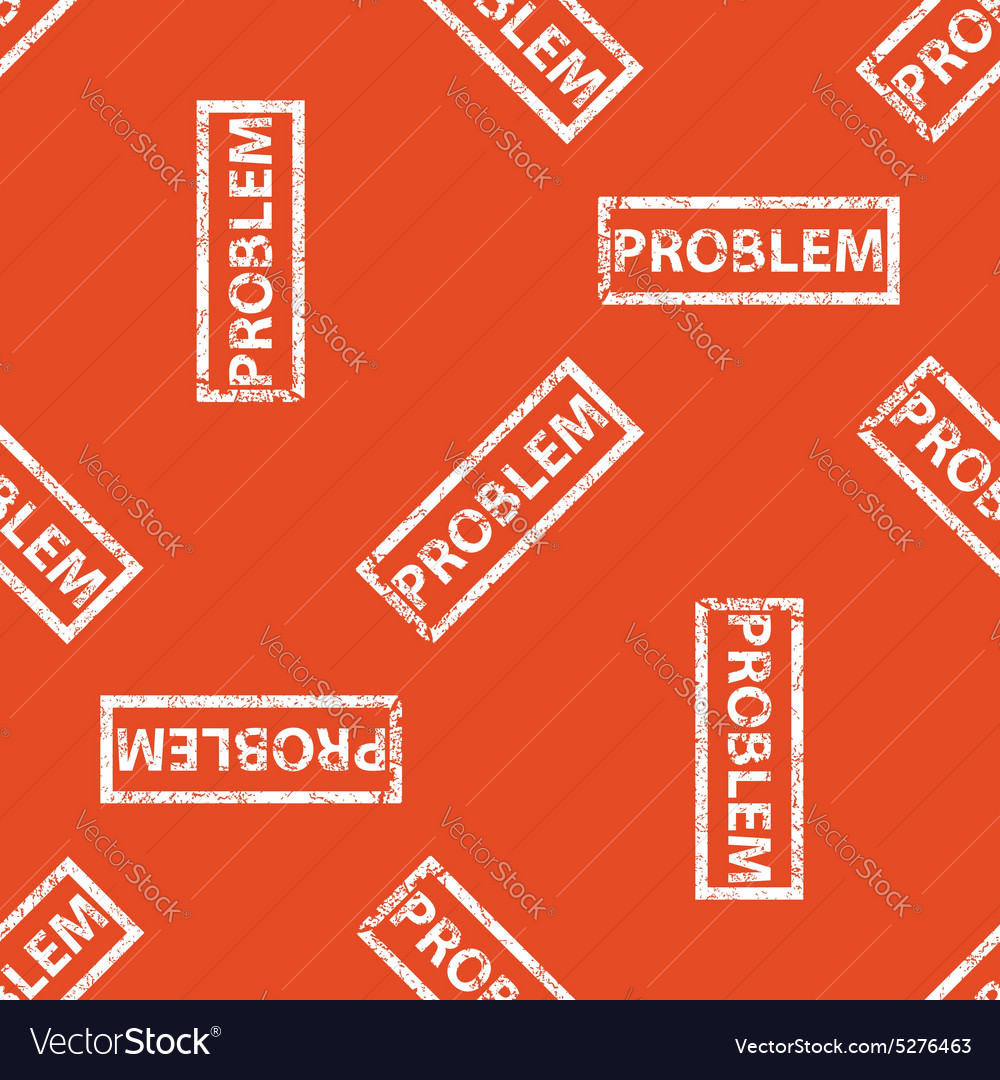 Orange problem stamp pattern Royalty Free Vector Image