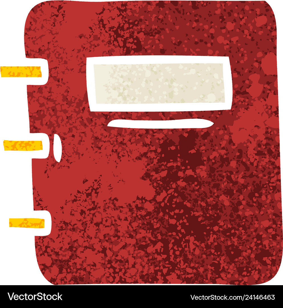 Retro style cartoon journal book Royalty Free Vector Image