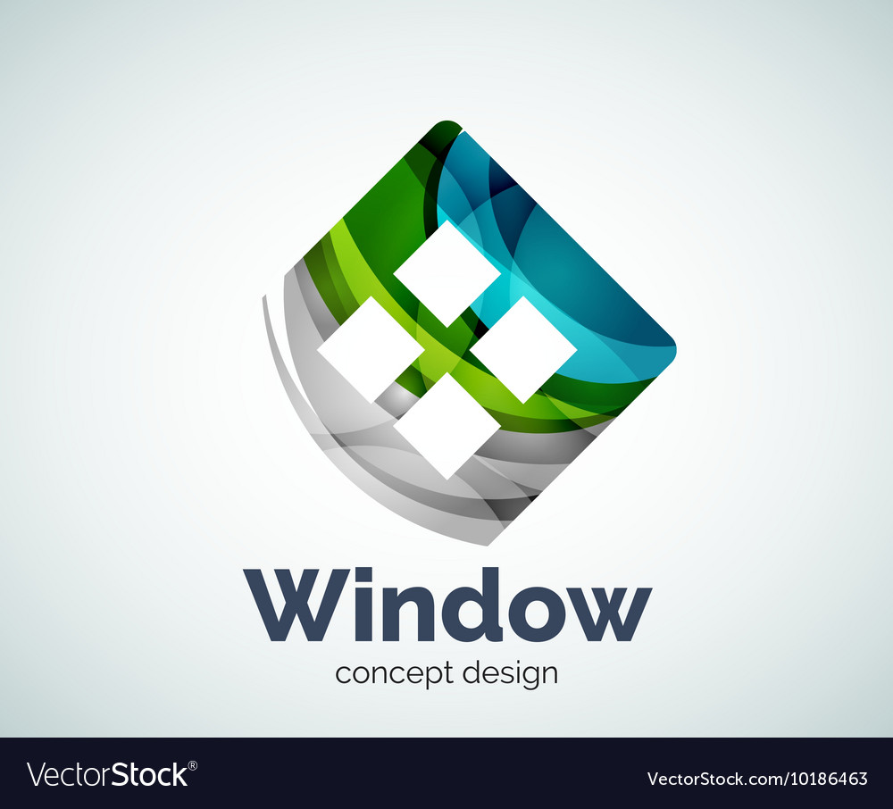 Window logo template Royalty Free Vector Image