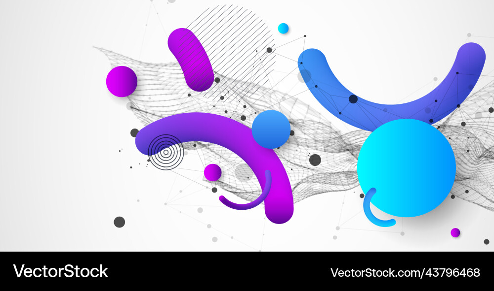 Abstract colorful background liquid dynamic flow Vector Image