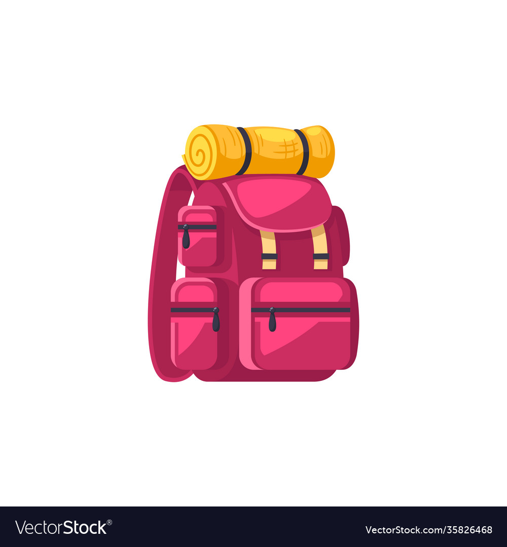 Backpack cartoon Royalty Free Vector Image - VectorStock