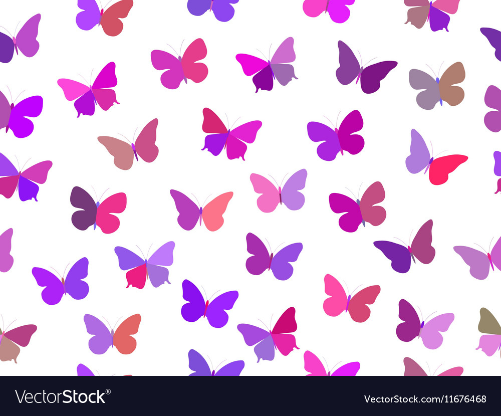 Butterfly seamless pattern Royalty Free Vector Image