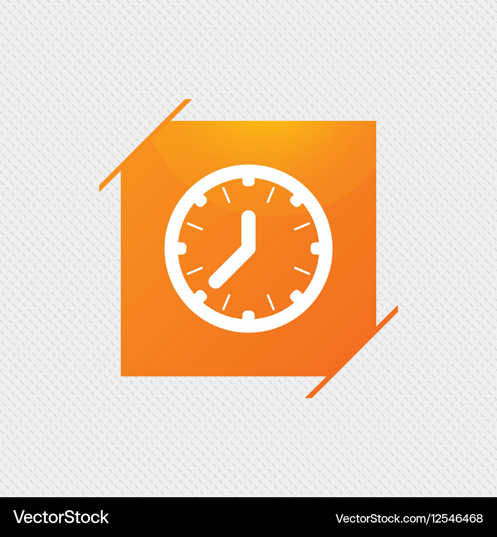 Clock time sign icon mechanical watch symbol Vector Image