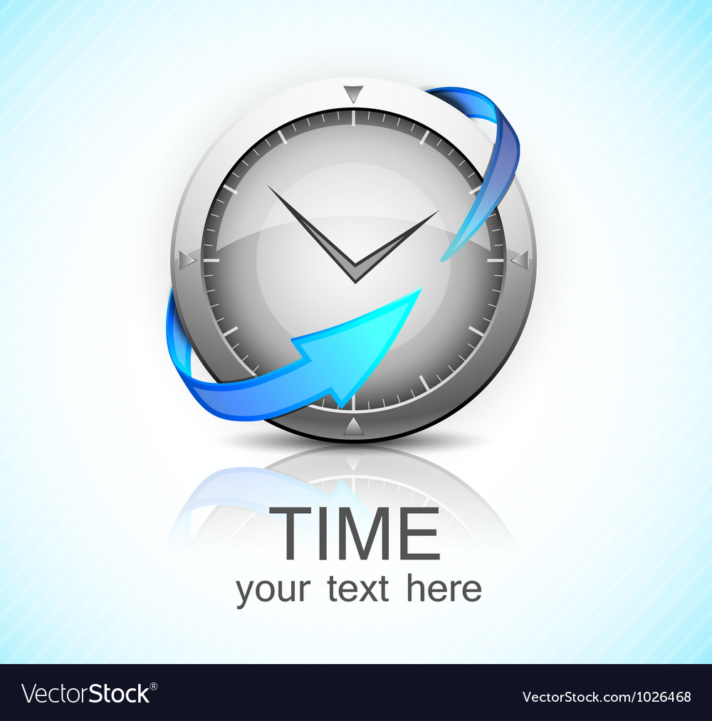 Clock with arrow Royalty Free Vector Image - VectorStock