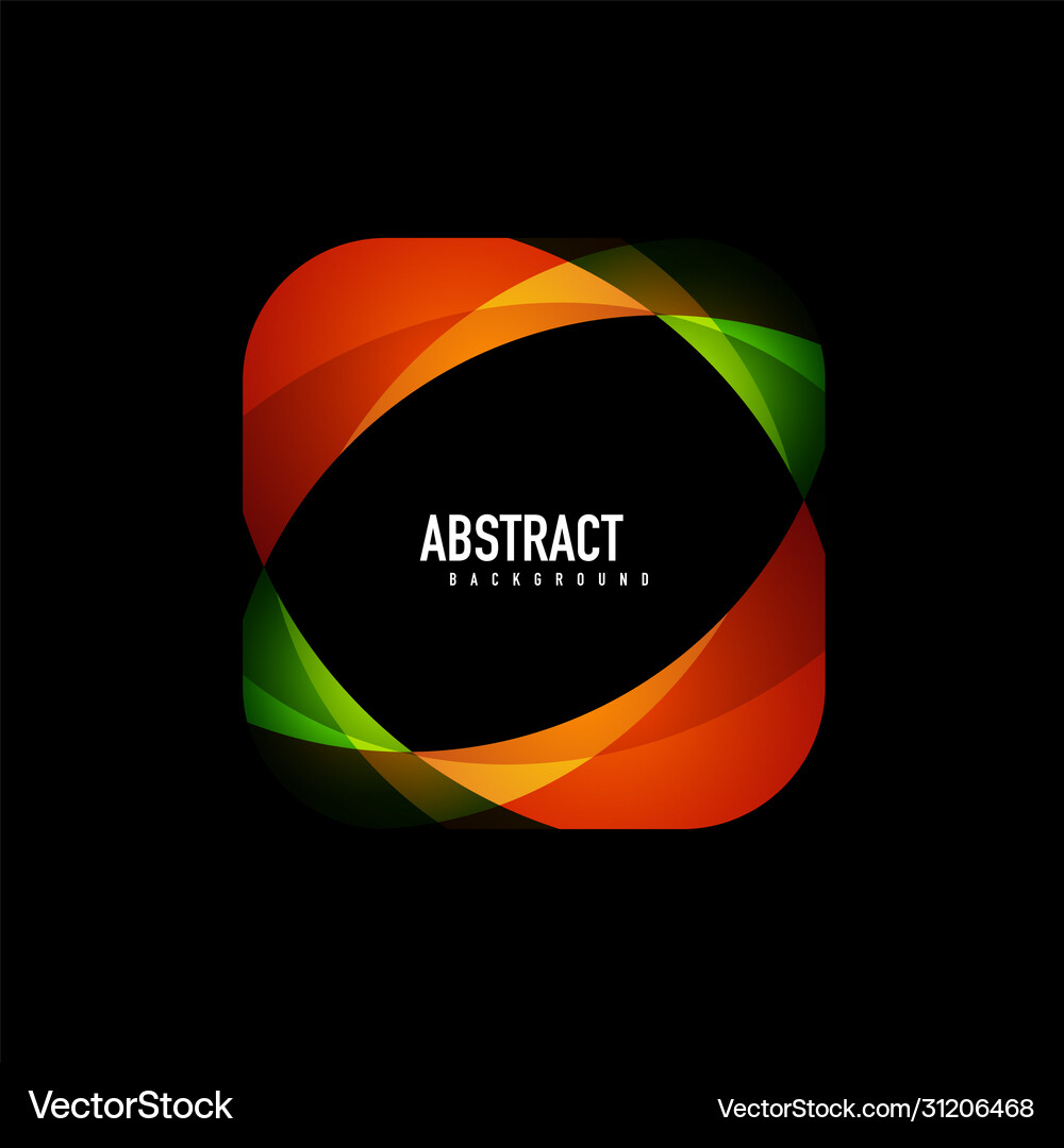 Geometric logo template flowing waves with text Vector Image