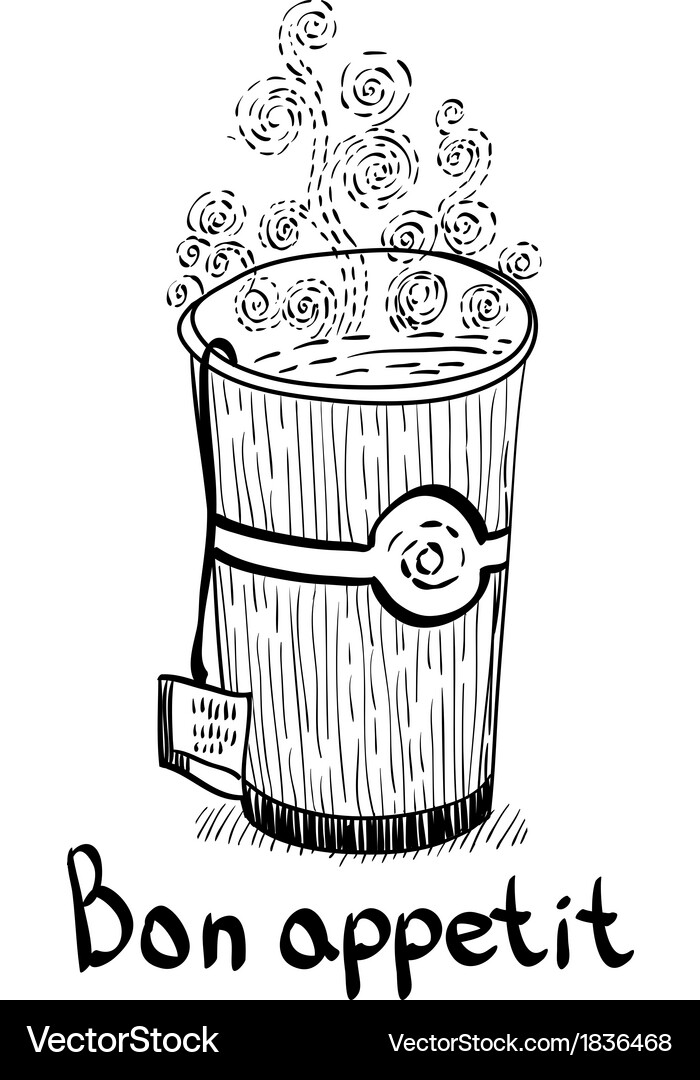 Glass of tea sketches Royalty Free Vector Image