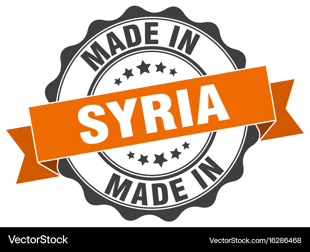 Made in syria round seal Royalty Free Vector Image