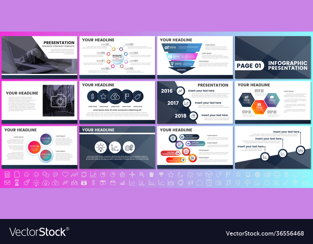 Modern elements infographics for presentations Vector Image