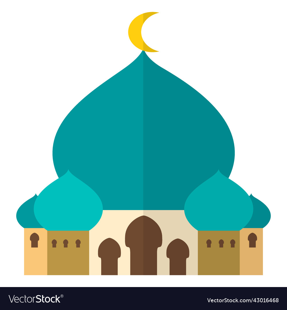 Mosque islam flat Royalty Free Vector Image - VectorStock