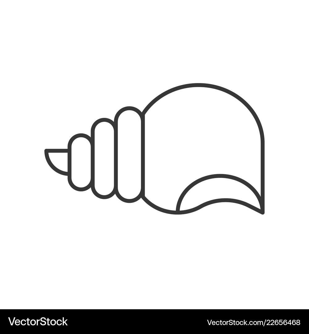 Shell icon set of ocean life line design Vector Image