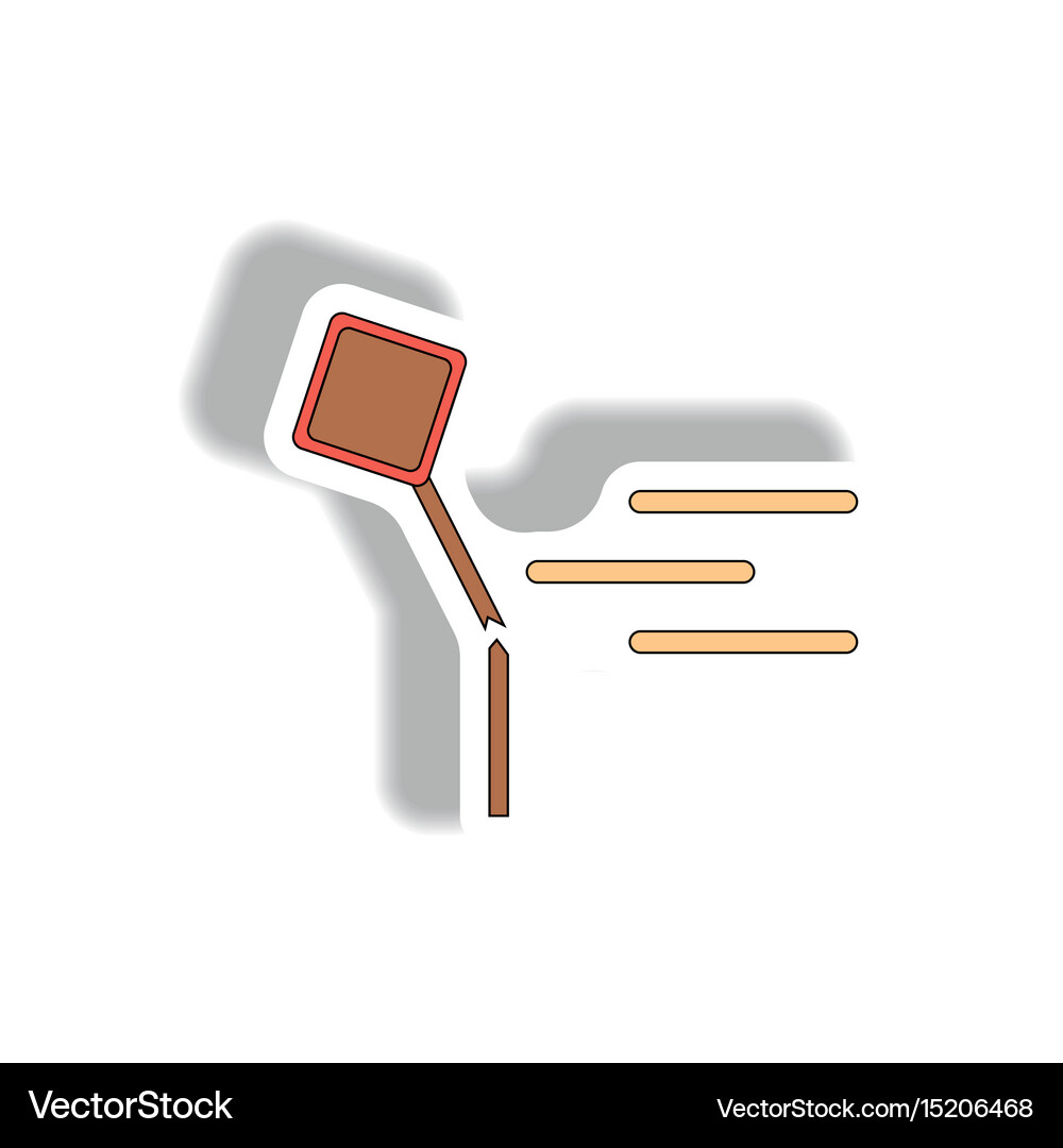 Sign broken by storm hurracian disaster Royalty Free Vector