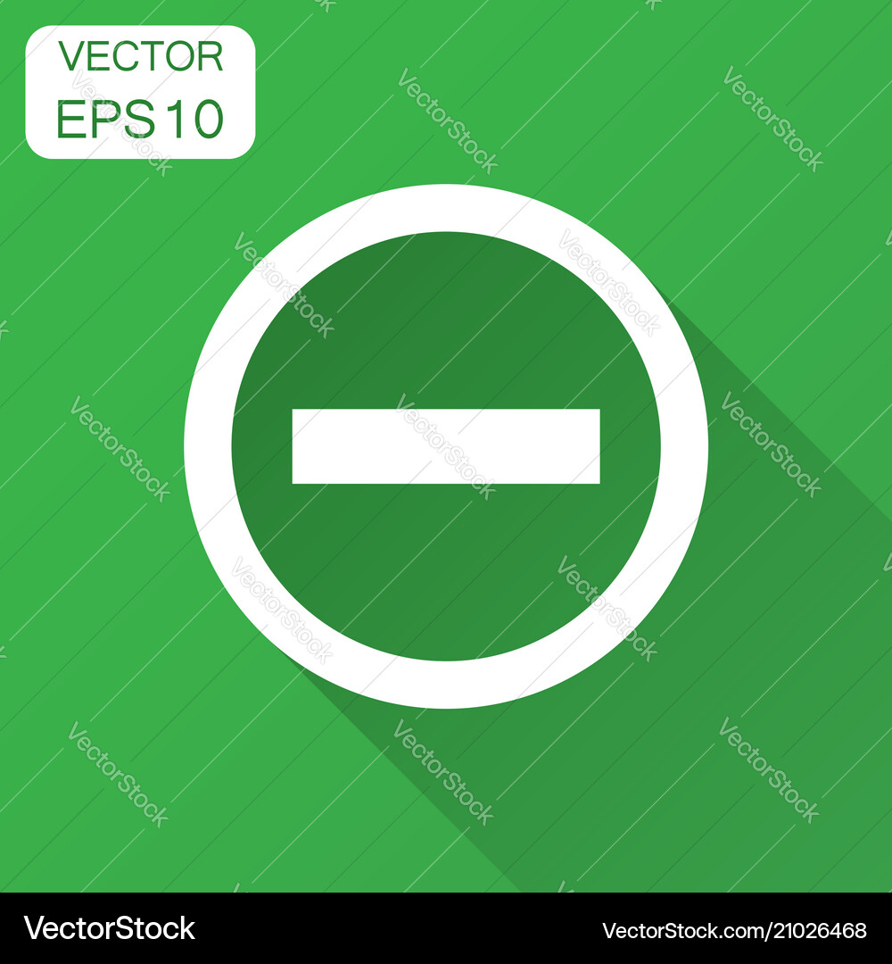 Stop sign icon in flat style danger symbol Vector Image