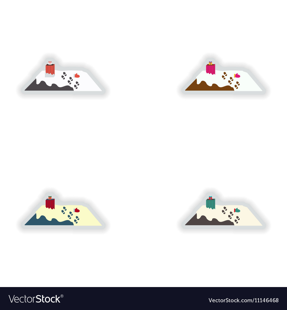 Stylish Concept Paper Sticker On White Background Vector Image