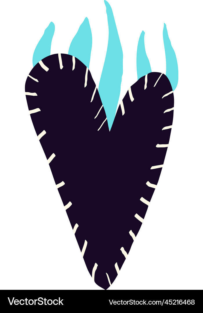Valentines day heart freaky bizarre comic heart Vector Image