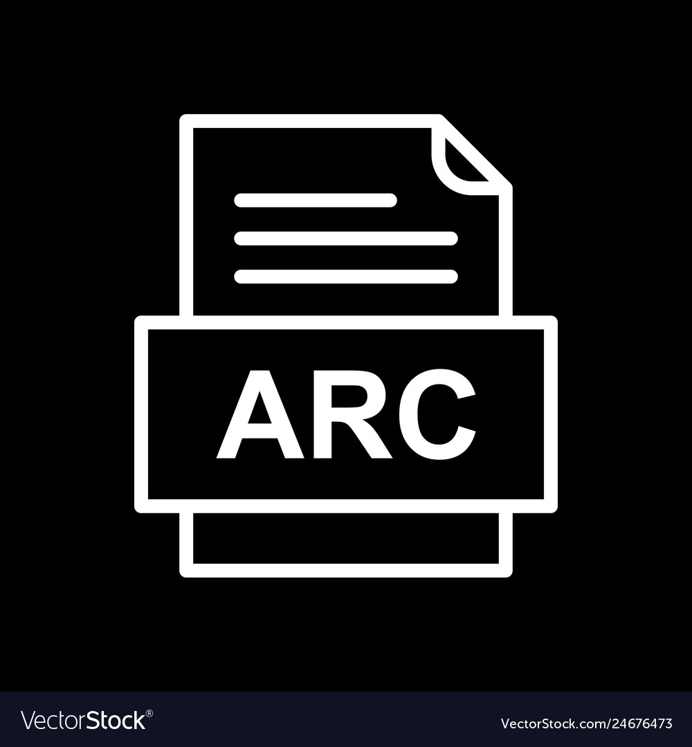 Arc file document icon Royalty Free Vector Image