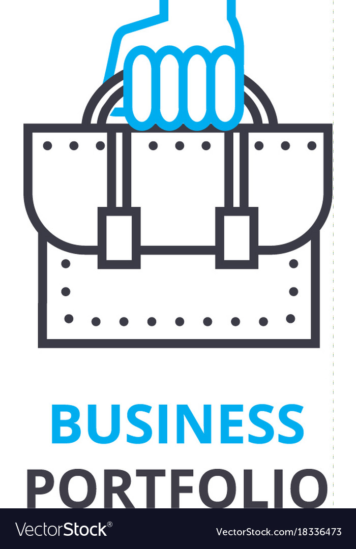 Business portfolio concept outline icon linear Vector Image Business portfolio concept outline icon linear Vector Image