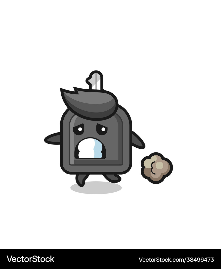 Car key running in fear Royalty Free Vector Image