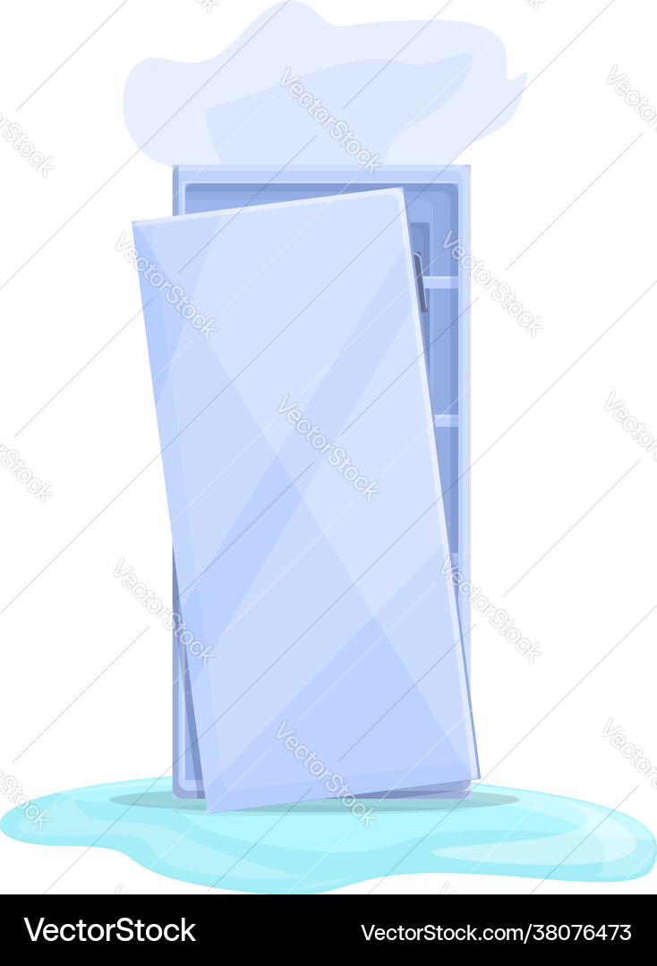 Cold refrigerator repair icon cartoon style Vector Image