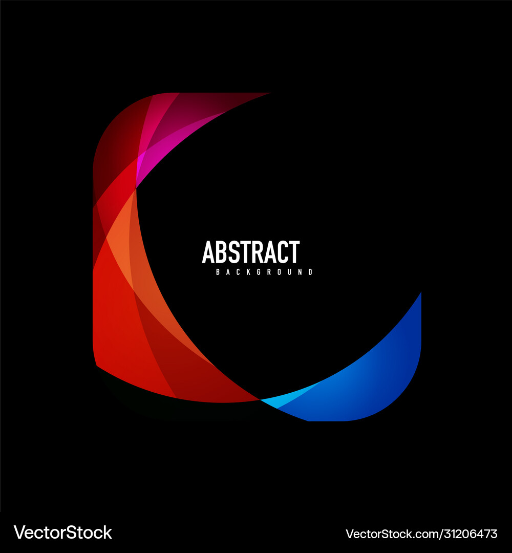 Geometric logo template flowing waves with text Vector Image