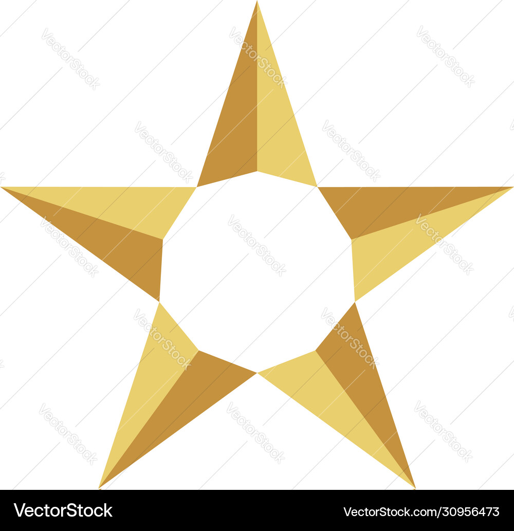 Gold star sign logo template design eps Royalty Free Vector