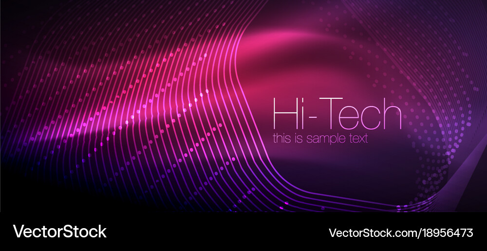 Hi-tech futuristic techno background neon shapes Vector Image