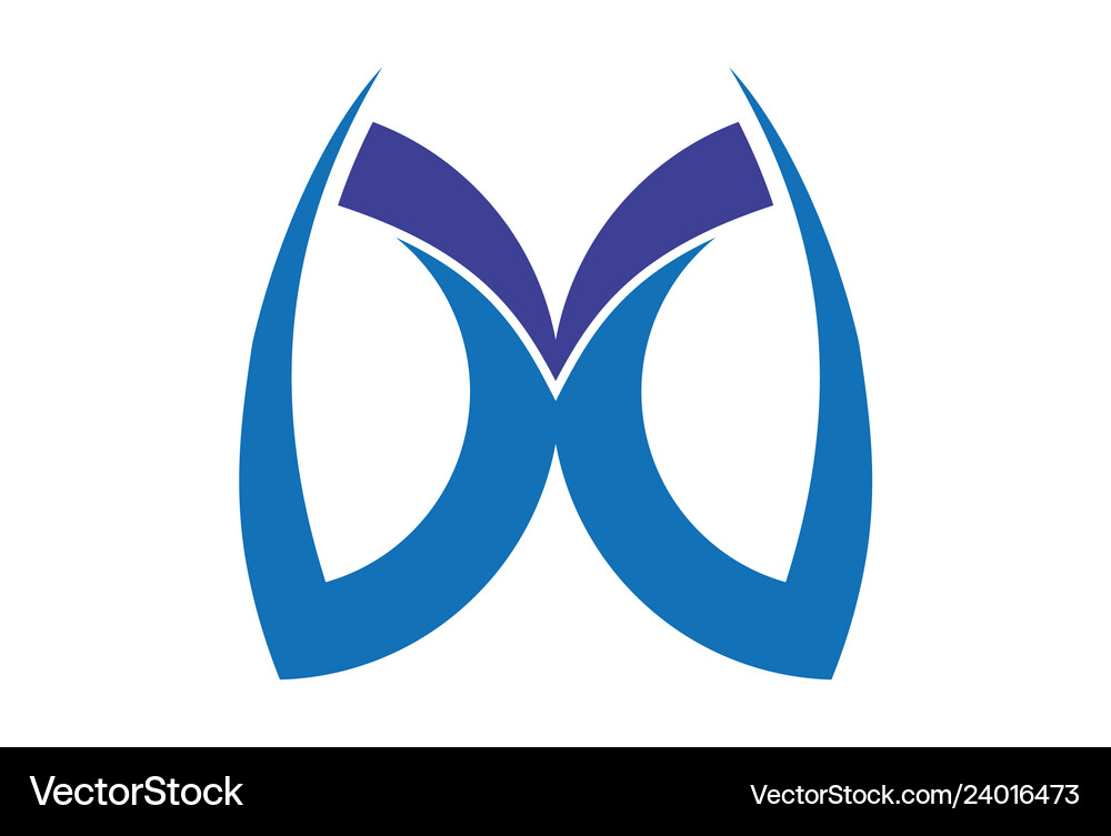 Letter w abstract book store logo icon Royalty Free Vector