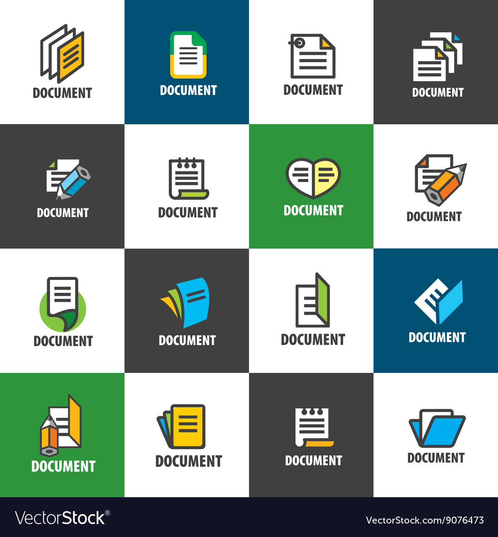 Logo document Royalty Free Vector Image - VectorStock