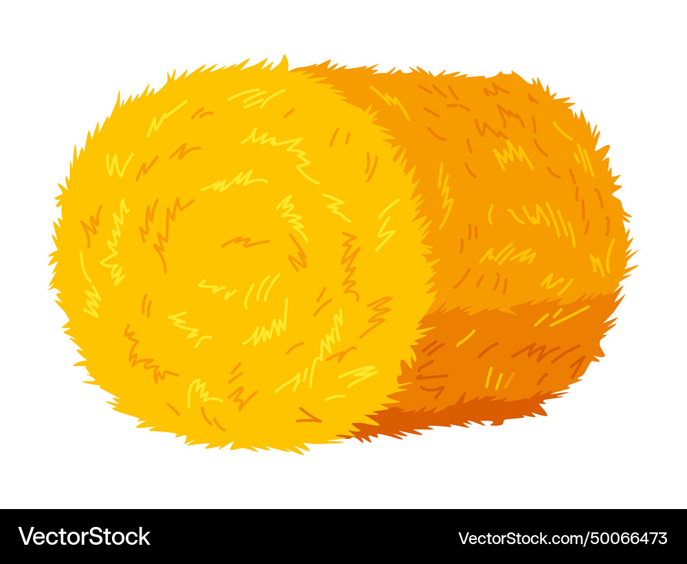 Roll of hay round hay bales dried haystack Vector Image