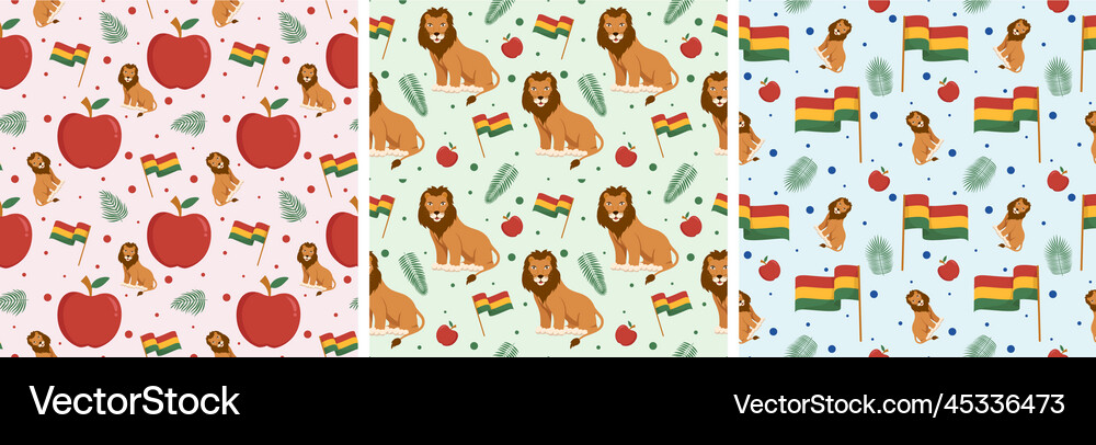 Set of black history month seamless pattern Vector Image