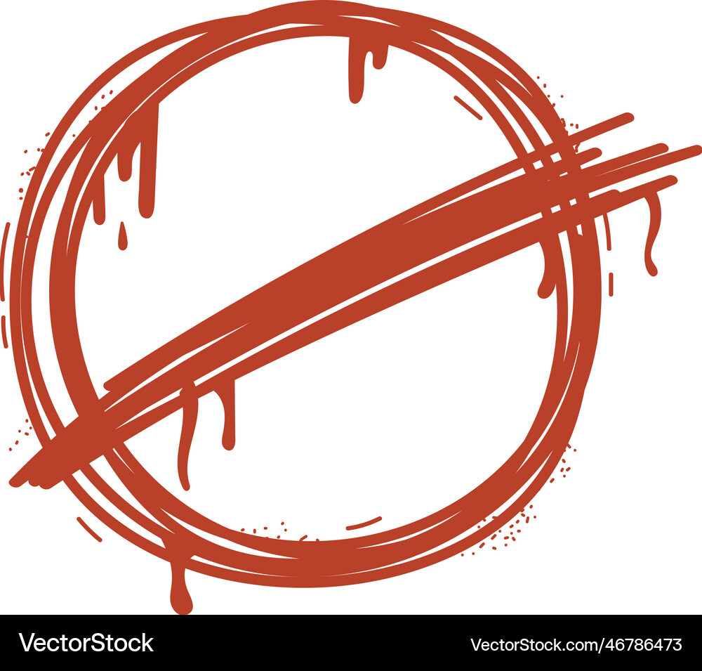 Stop sign street art Royalty Free Vector Image