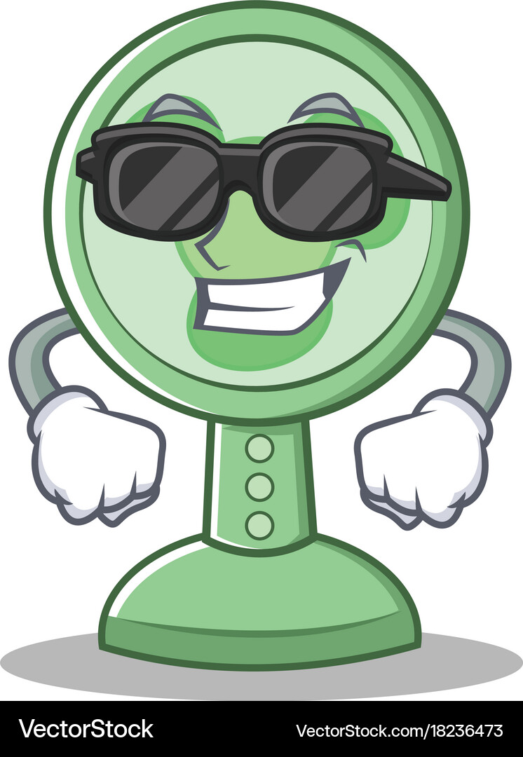 Super cool fan character cartoon style Royalty Free Vector