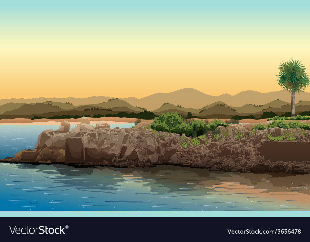 Beach view Royalty Free Vector Image - VectorStock