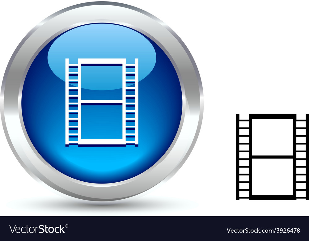 Cinema button Royalty Free Vector Image - VectorStock