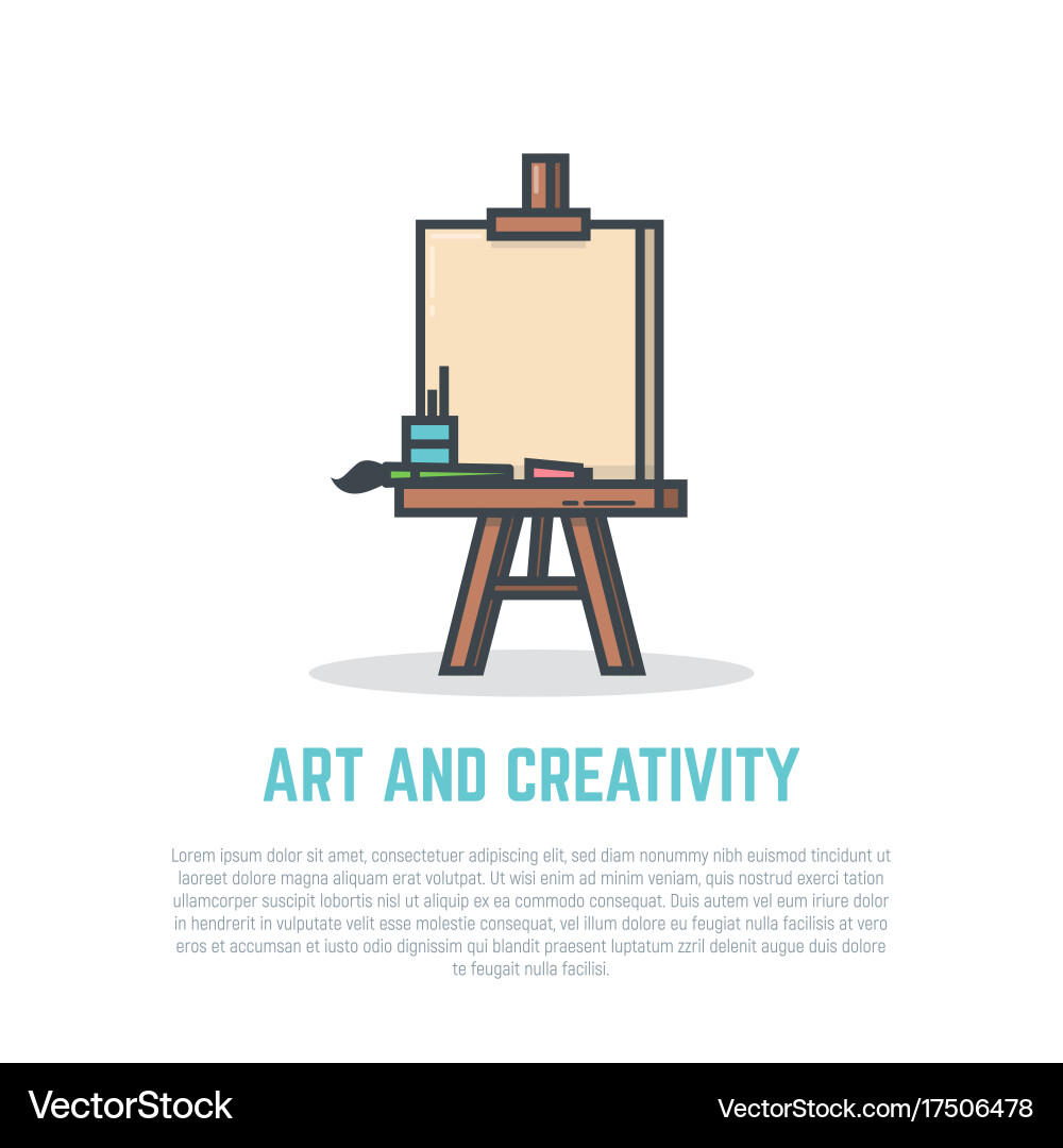 Easel Royalty Free Vector Image - VectorStock