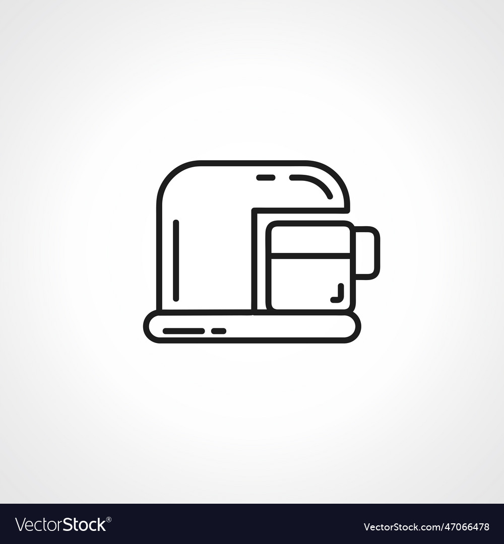 Espresso machine icon coffee machine thin line Vector Image Espresso machine icon coffee machine thin line Vector Image