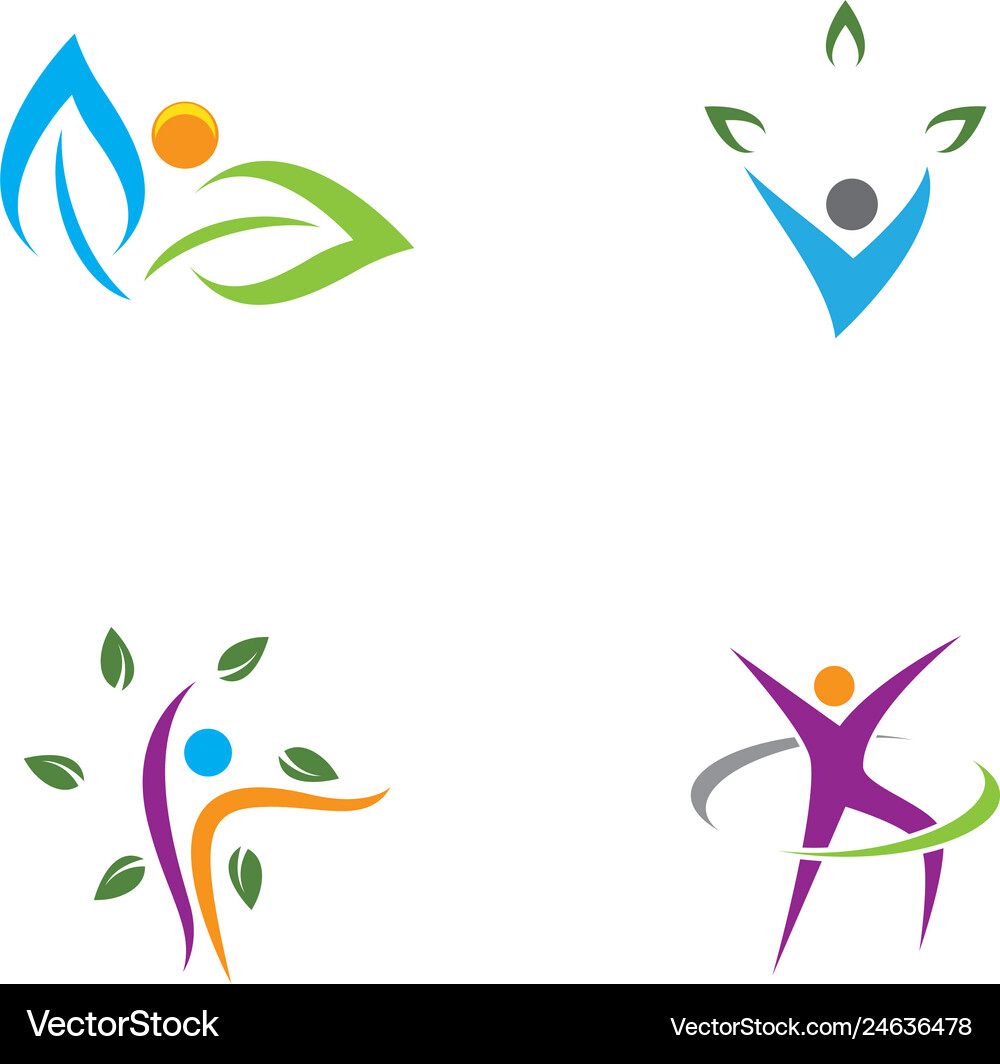 Human health symbol design Royalty Free Vector Image