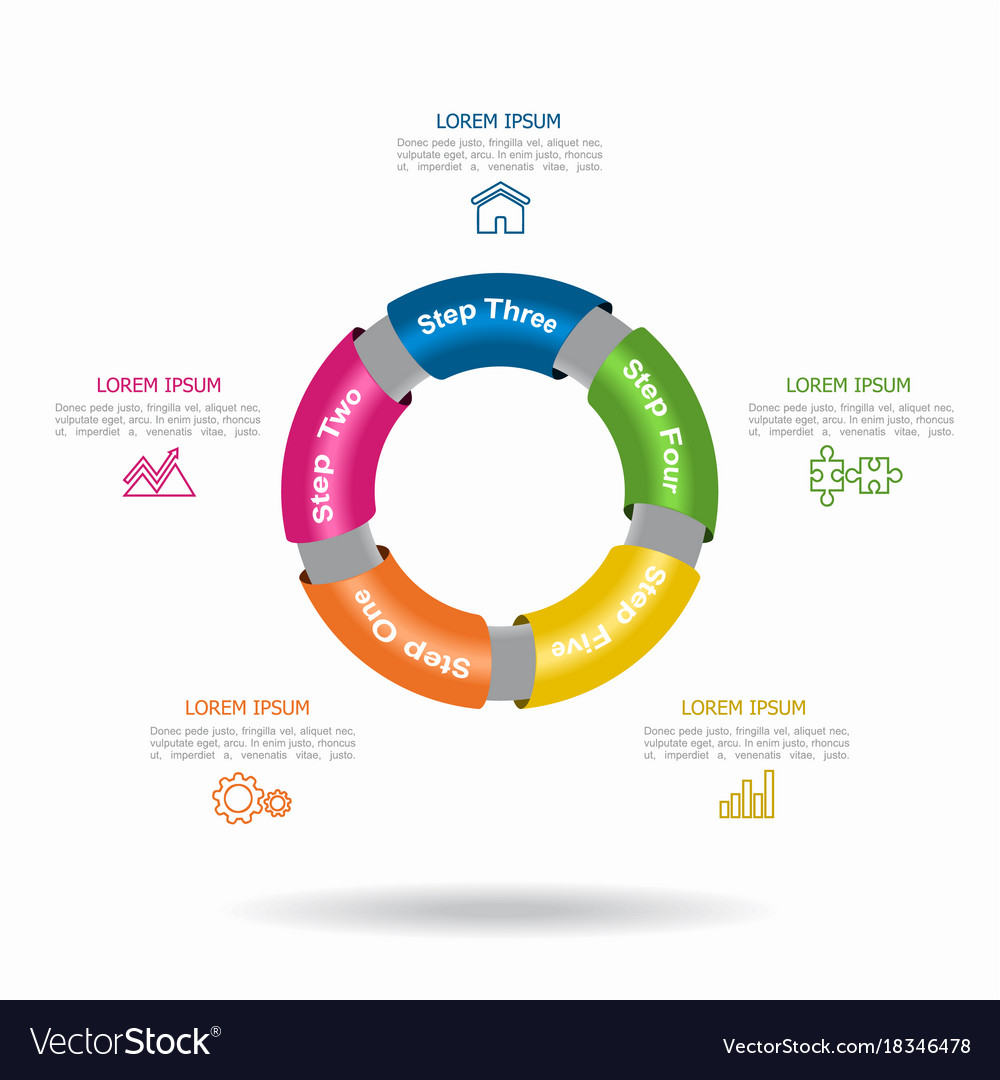 Infographic template can be used for workflow Vector Image