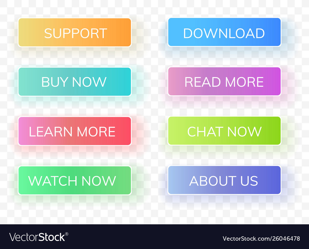 Interface gradient buttons Royalty Free Vector Image