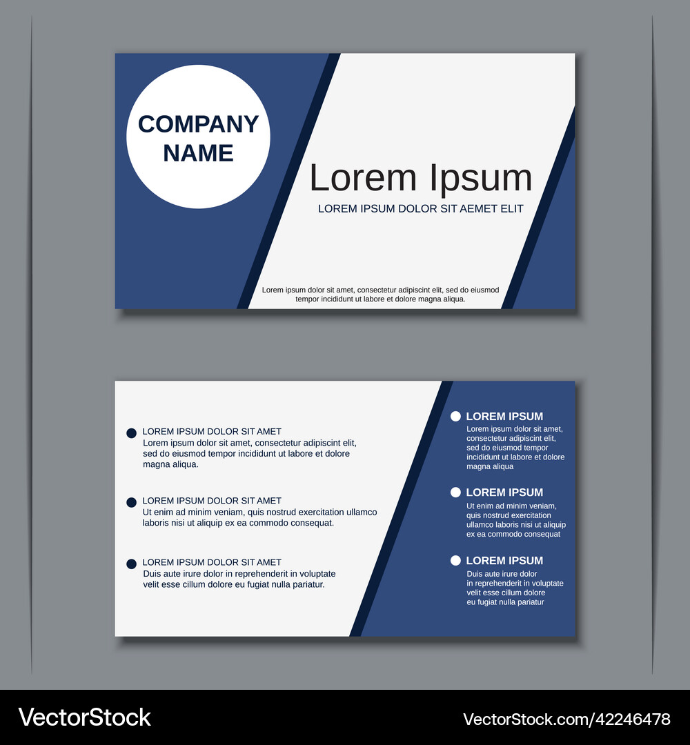 Modern business visiting card design template Vector Image