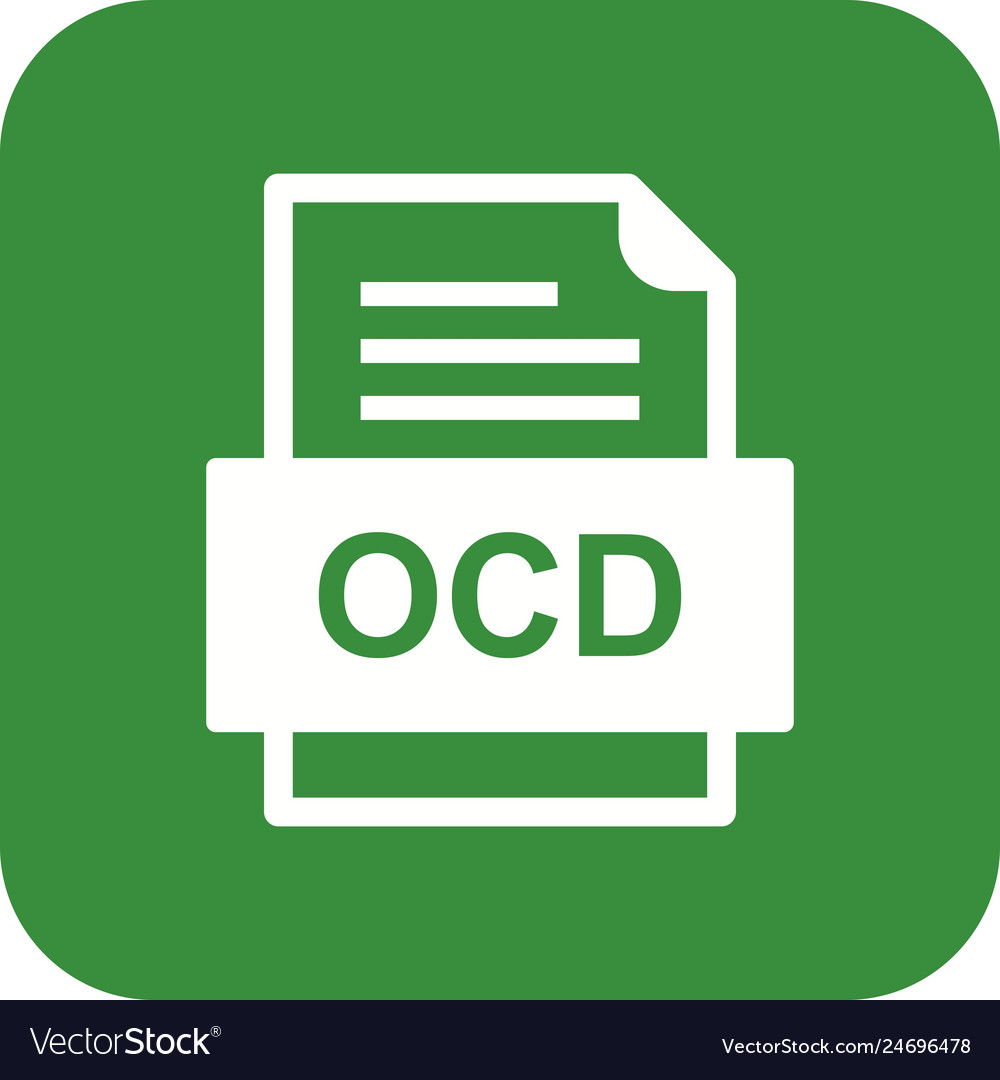 Ocd file document icon Royalty Free Vector Image