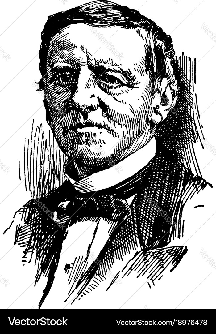 Samuel jones tilden vintage Royalty Free Vector Image